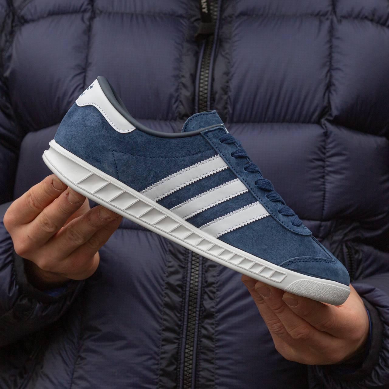 Кроссовки мужские Adidas Hamburg Blue White, Адидас Гамбург замшевые ...