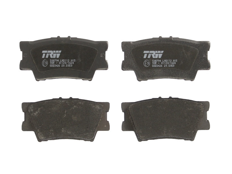 TRW GDB3426 Гальмівні колодки дискові задні Toyota RAV 4 III, Mark X ...