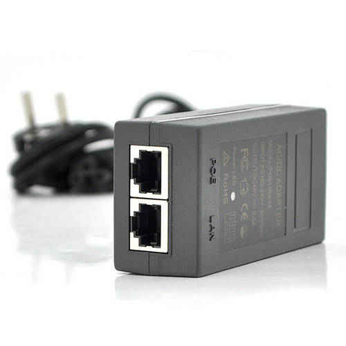 DC POE инжектор 12V 1A (12Вт) с портами Ethernet 10/100Мбит/с + кабель ...