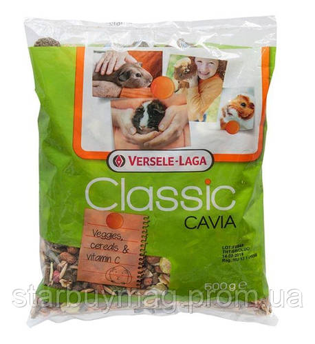 Корм с витамином C для морскиx свинок Versele-Laga Classic Cavia 500 г ...