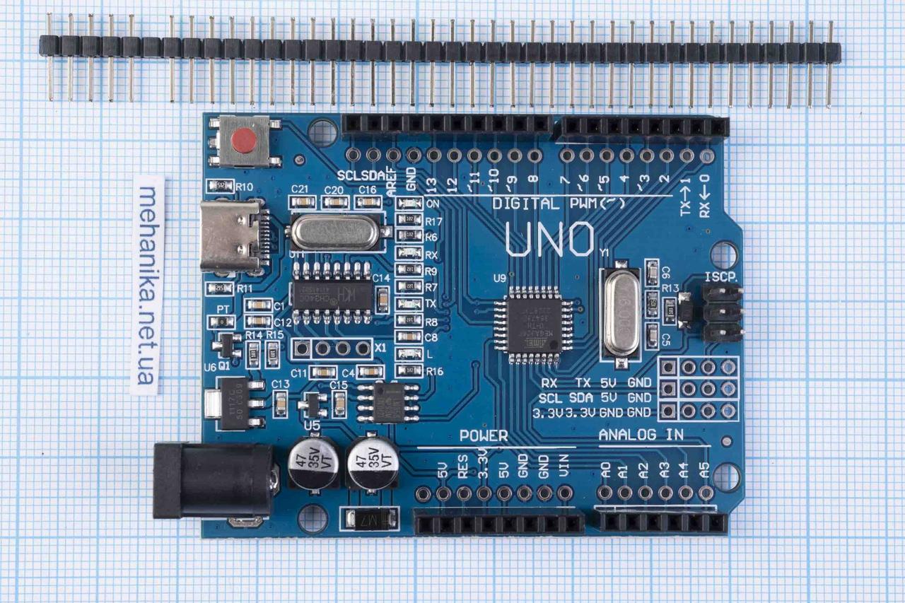 Плата мікроконтролера Arduino UNO ATmega328P, CH340G, Type-C: продаж ...