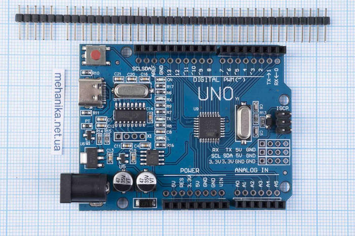 Плата мікроконтролера Arduino UNO ATmega328P, CH340G, Type-C, ціна: 254 ...