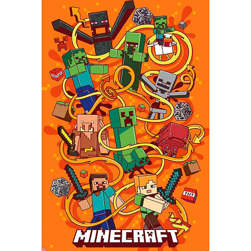 Постер MINECRAFT Swirls (Майнкрафт) (ID#1697970237), цена: 279 ...