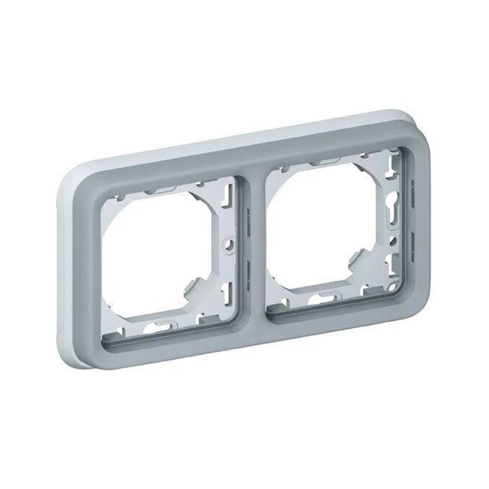 Рамка-супорт Legrand Plexo сіра 2-постова горизонтальна IP55 IK07 ...