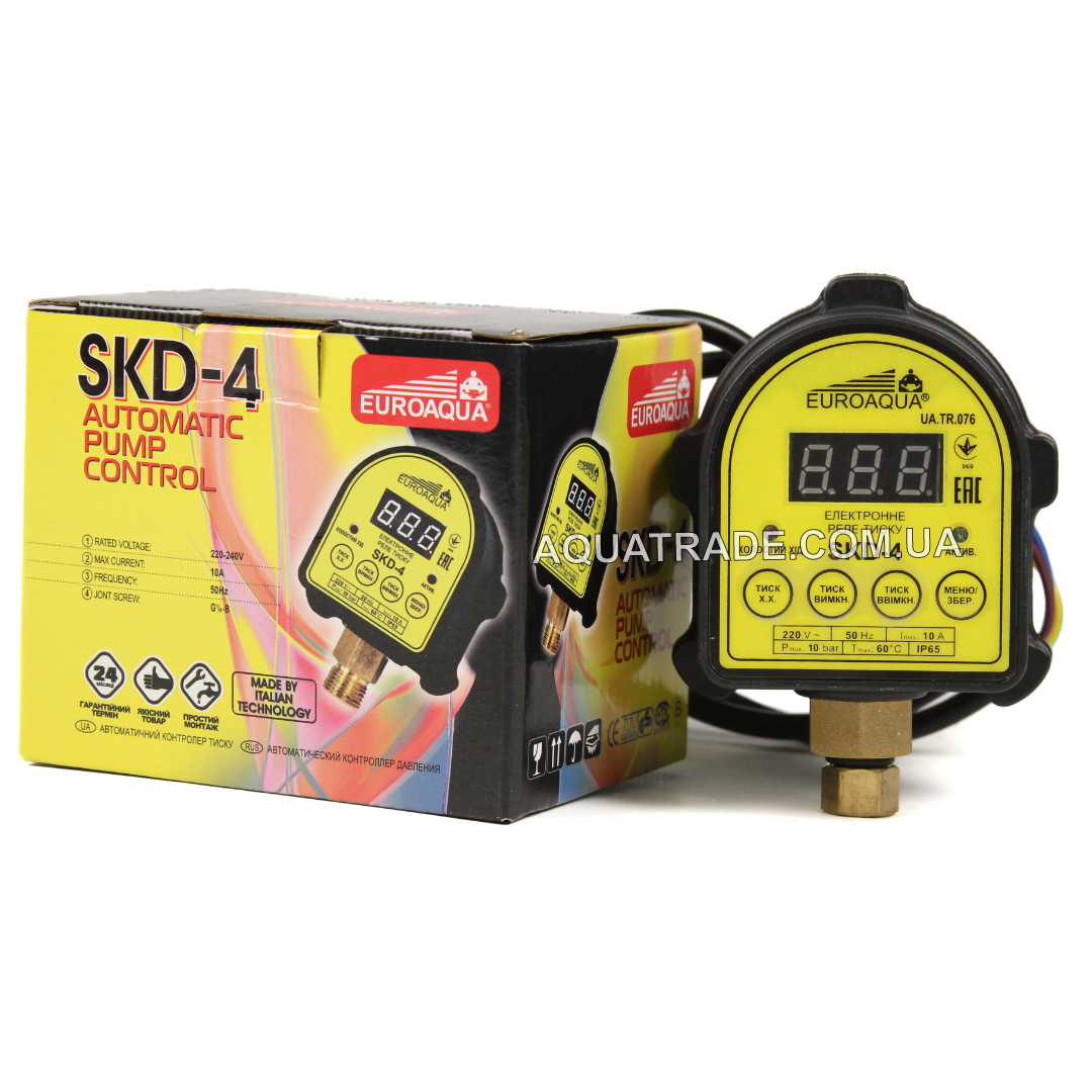 Электронное реле давления Euroaqua SKD-4 с сухим ходом (ID#2001841129 ...