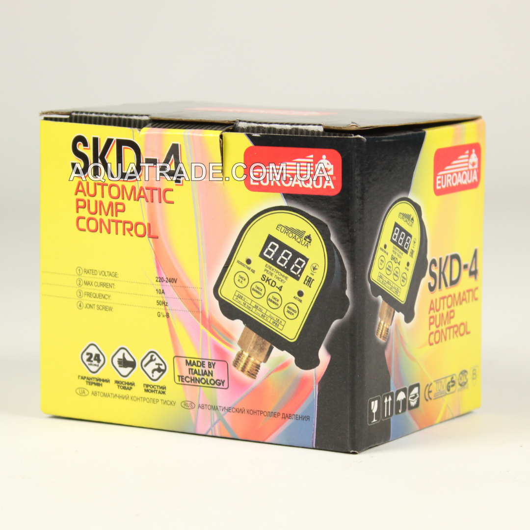 Электронное реле давления Euroaqua SKD-4 с сухим ходом (ID#2001841129), цена: 795 ₴, купить на ...