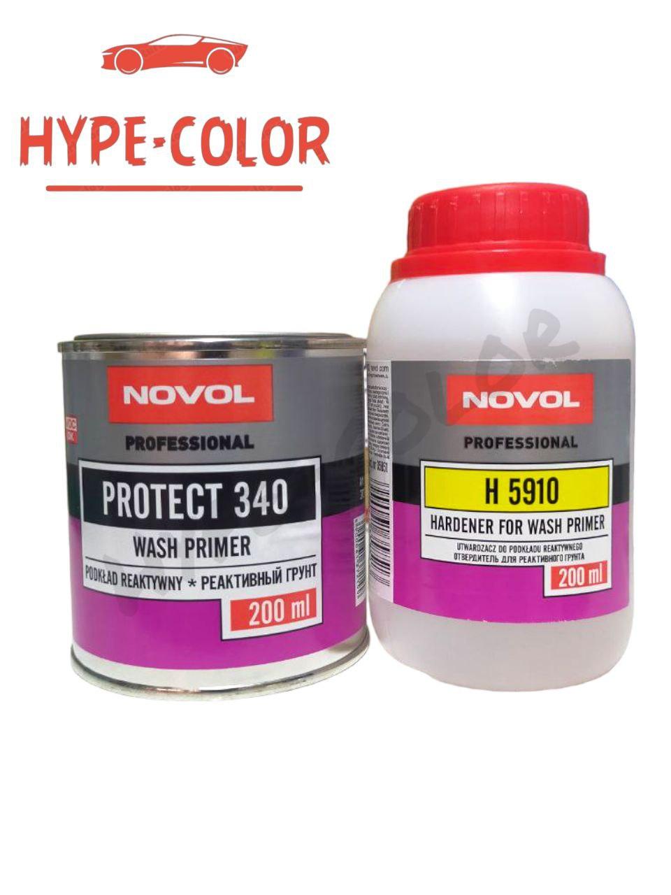 Реактивний ґрунт NOVOL PROTECT 340 WASH PRIMER 200мл + Затверджувач H ...