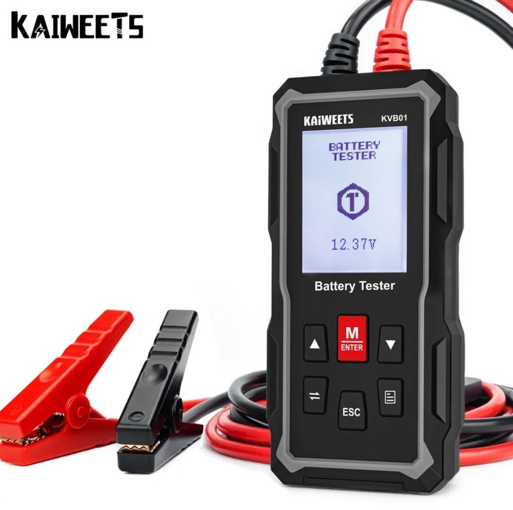 Kaiweets KVB01 аналізатор акб 12/24 V всіх типів 100-2000 CCA 3 в 1 (тест стартера, генератора ...