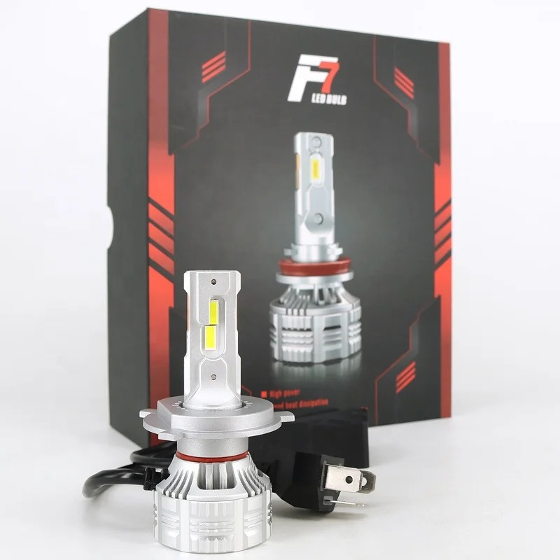 Автомобильные светодиодные лампы с цоколем H4, Led лампа F7-H4 6K CAN ...