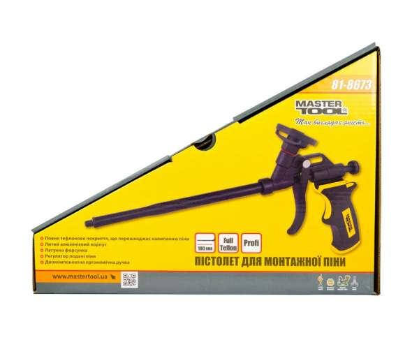 Пистолет для монтажной пены MASTERTOOL ПРОФИ 180 мм с тефлоновым покрытием 81-8673 (ID ...