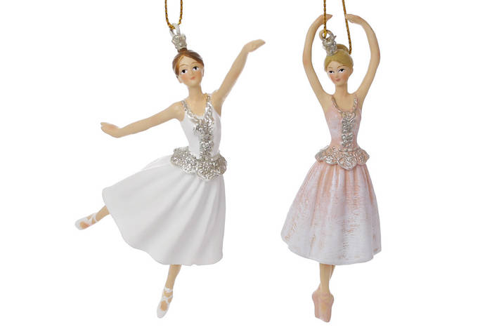 Ялинкова іграшка Балерина 12 см іграшка на ялинку балерина підвісна фігурка Балерина Id