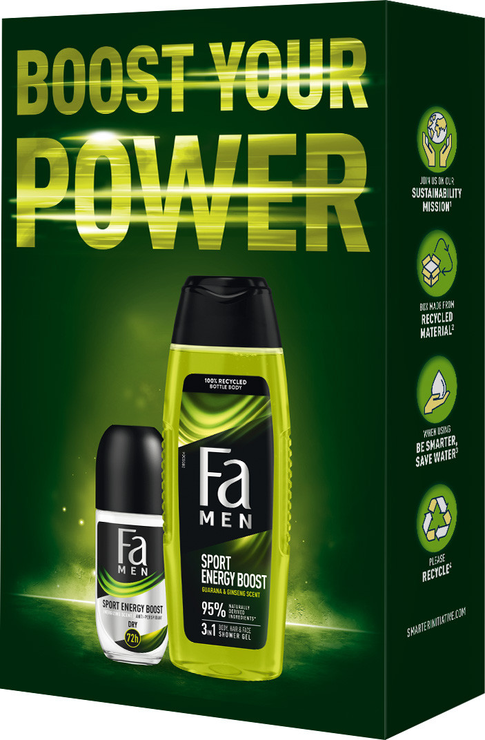 Набір Fa Men Sport Energy Boost your power Гель для душу 250 мл ...