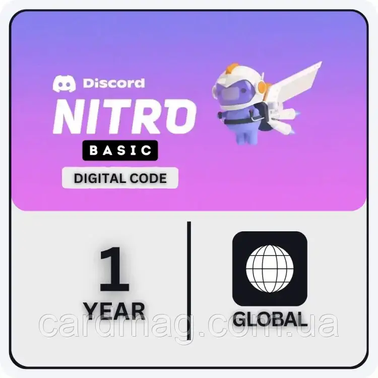 Подписка Discord Nitro Basic на 12 месяцев (ID#2006155519), цена: 900 ...