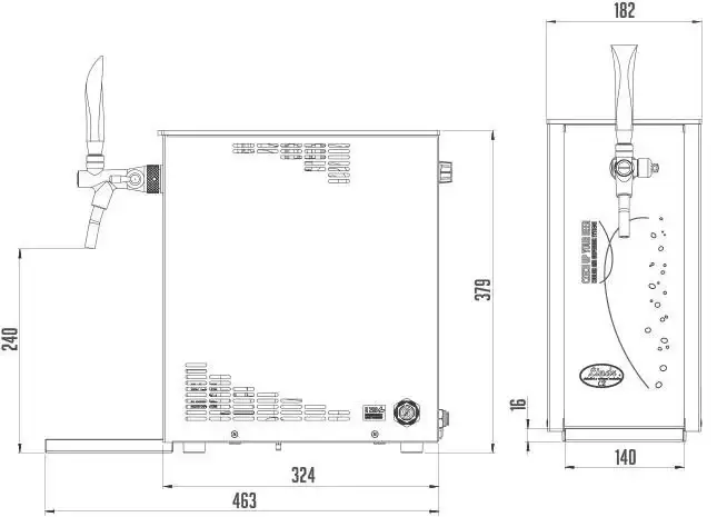 Охолоджувач настільний LINDR PYGMY 25/K new Exclusive Green 1x Tap (ID ...