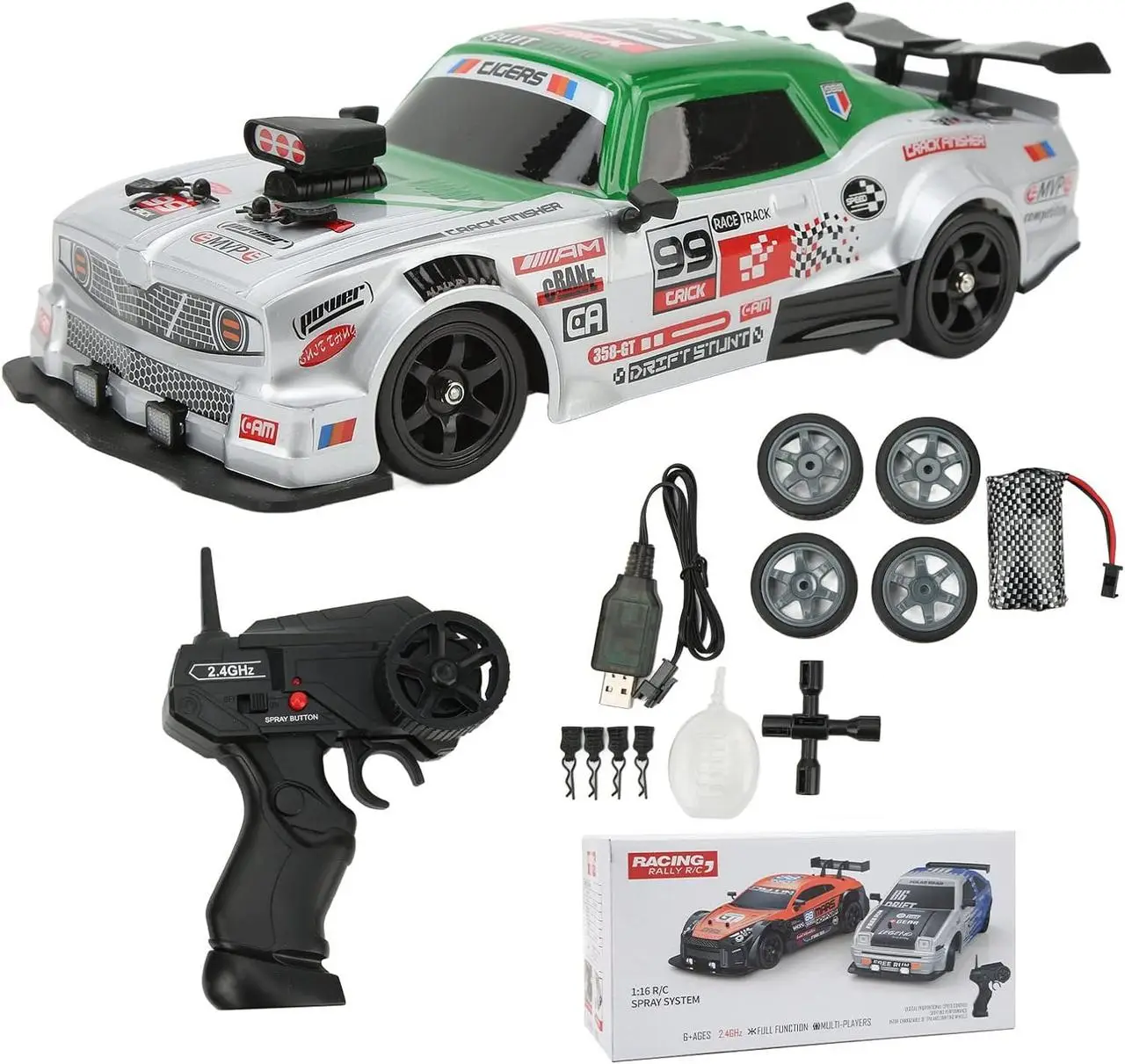 Машинка с паровой турбиной для дрифта на радиоуправлении 4WD RC Ford ...