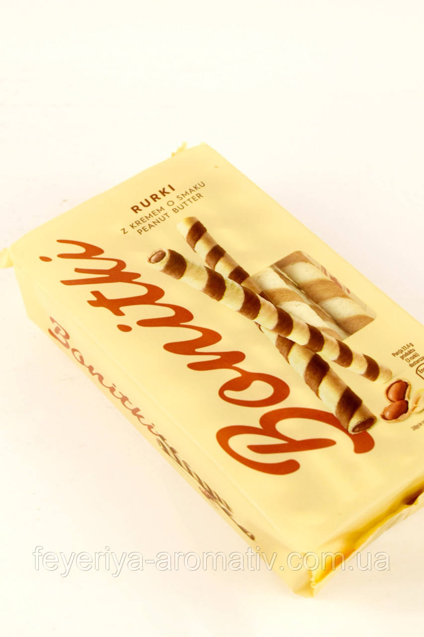 Вафельні трубочки з кремом арахісова паста Bonitki Rurki 280 г Польща ...