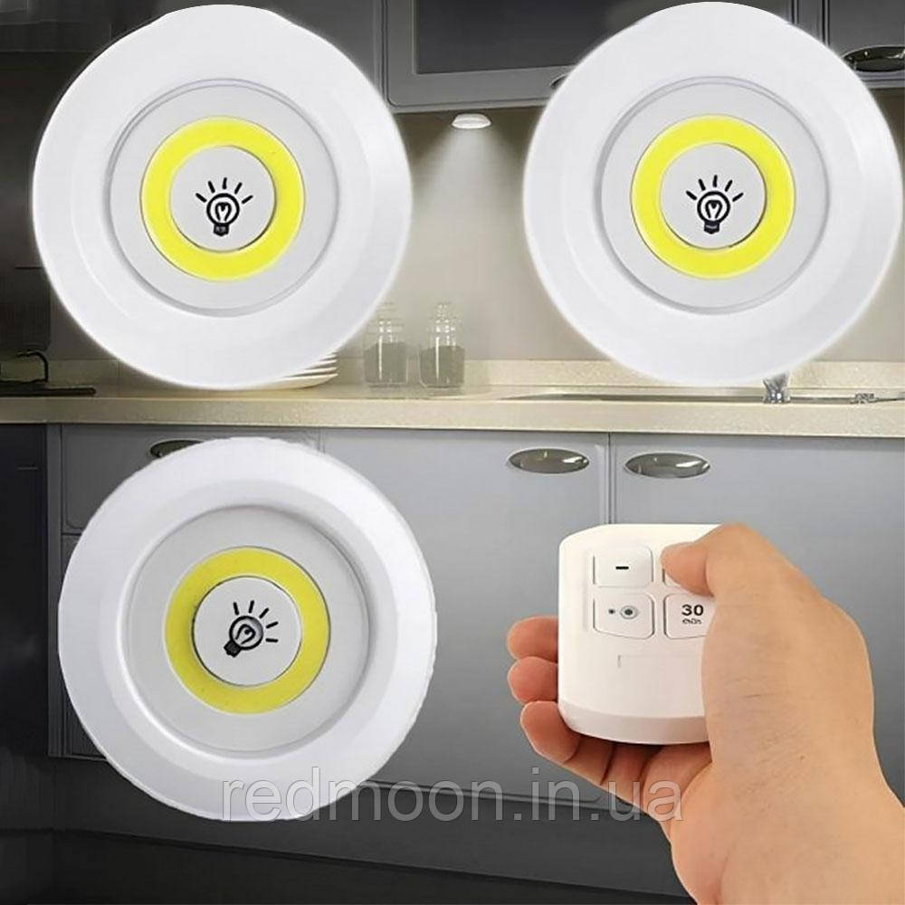 Светодиодный сенсорный ночник с пультом 3 шт LED light, от батареек ...