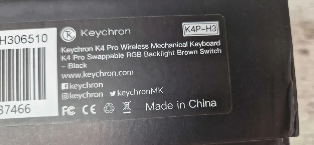Keychron K4 Pro ISO Беспроводная механическая клавиатура (K4P-H3-UK ...
