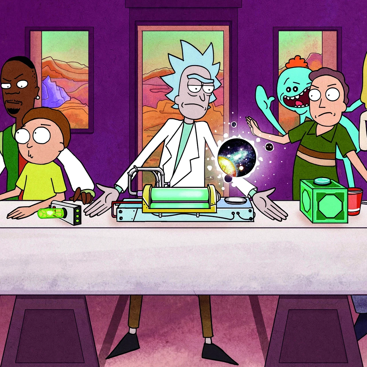 Плакат "Рік та Морті, Тайна вечеря, Rick and Morty, The Last Supper ...