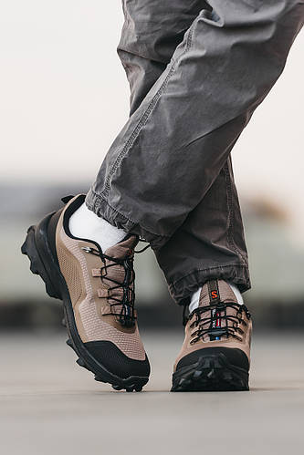Зимние мужские Кроссовки Salomon Cross Over Gore-Tex Beige Black ...