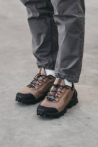 Зимние мужские Кроссовки Salomon Cross Over Gore-Tex Beige Black ...