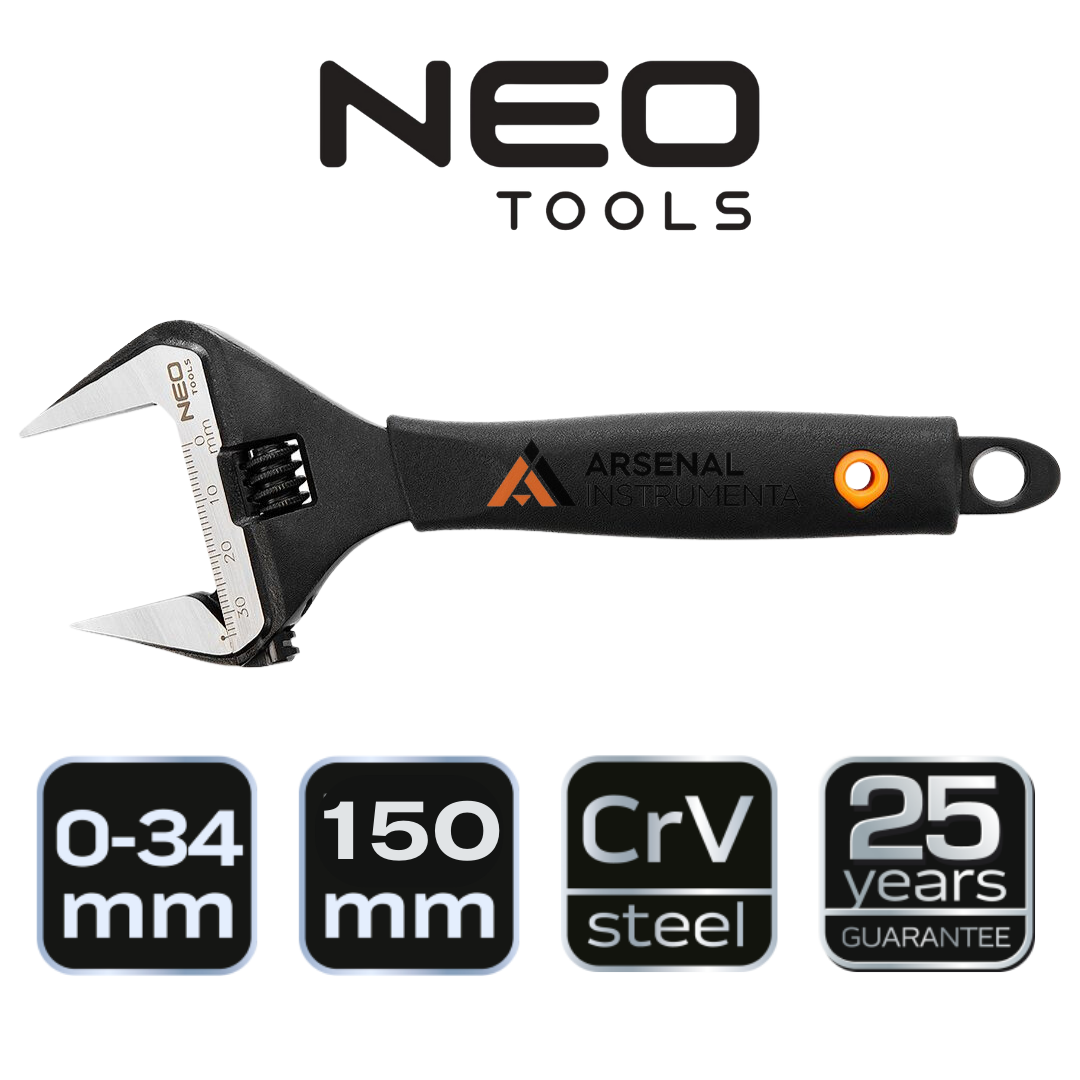 Купить Ключ 03-015 Neo разводной 150 мм, 0-34 мм дополнительно ...