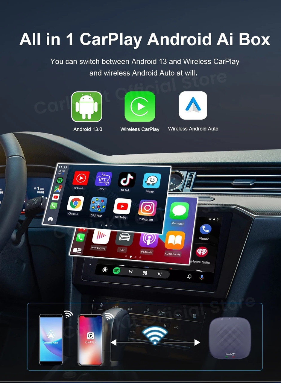 CarlinKit Box ULTRA 8gb/128gb - YouTube/Netflix (Android 13.0) (ID ...