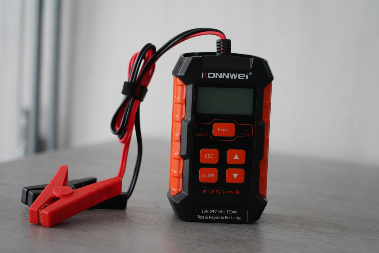 Konnwei KW520 3 в 1 тестер АКБ, зарядное 12V 10A 24V 5A та відновлення ...