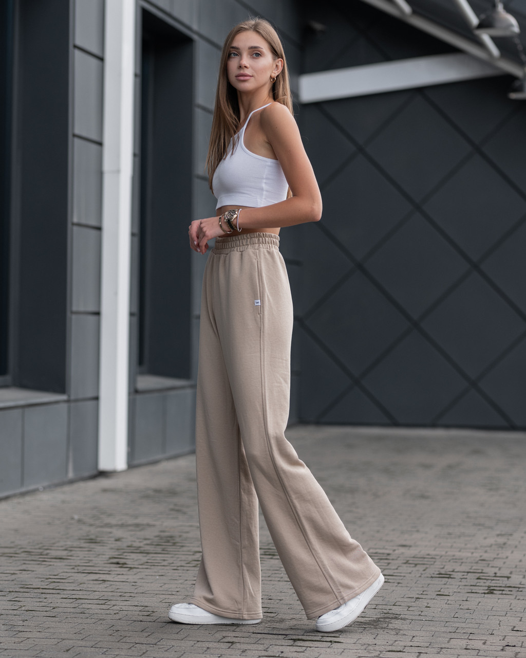 Женские Спортивные Брюки Клеш Staff Ni Beige Shopingo Жіночі Спортивні ...