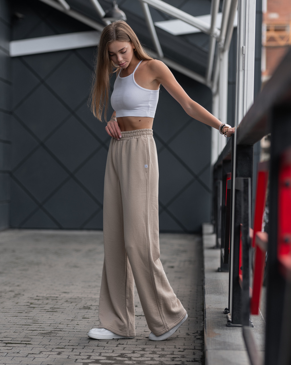 Женские Спортивные Брюки Клеш Staff Ni Beige Shopingo Жіночі Спортивні ...