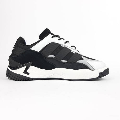 Мужские зимние кроссовки на меху Adidas Адидас Niteball II, белые с ...