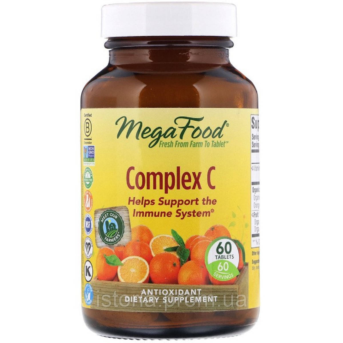 Комплекс витамина С, Complex C, MegaFood, 60 таблеток IS, код: 6457247 ...
