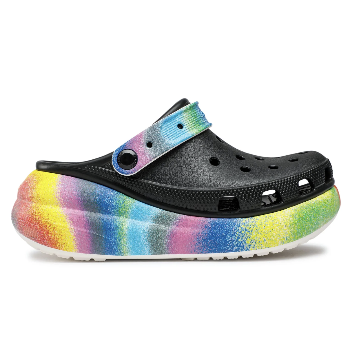 Crocs Crush Spray Dye Clog Original жіночі, Крокси на платформі чорні з ...