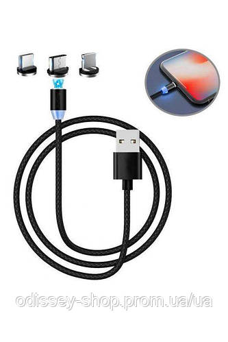 Магнитный USB кабель 3 в 1 Denmen D09E 167685L (ID#2011017897), цена ...
