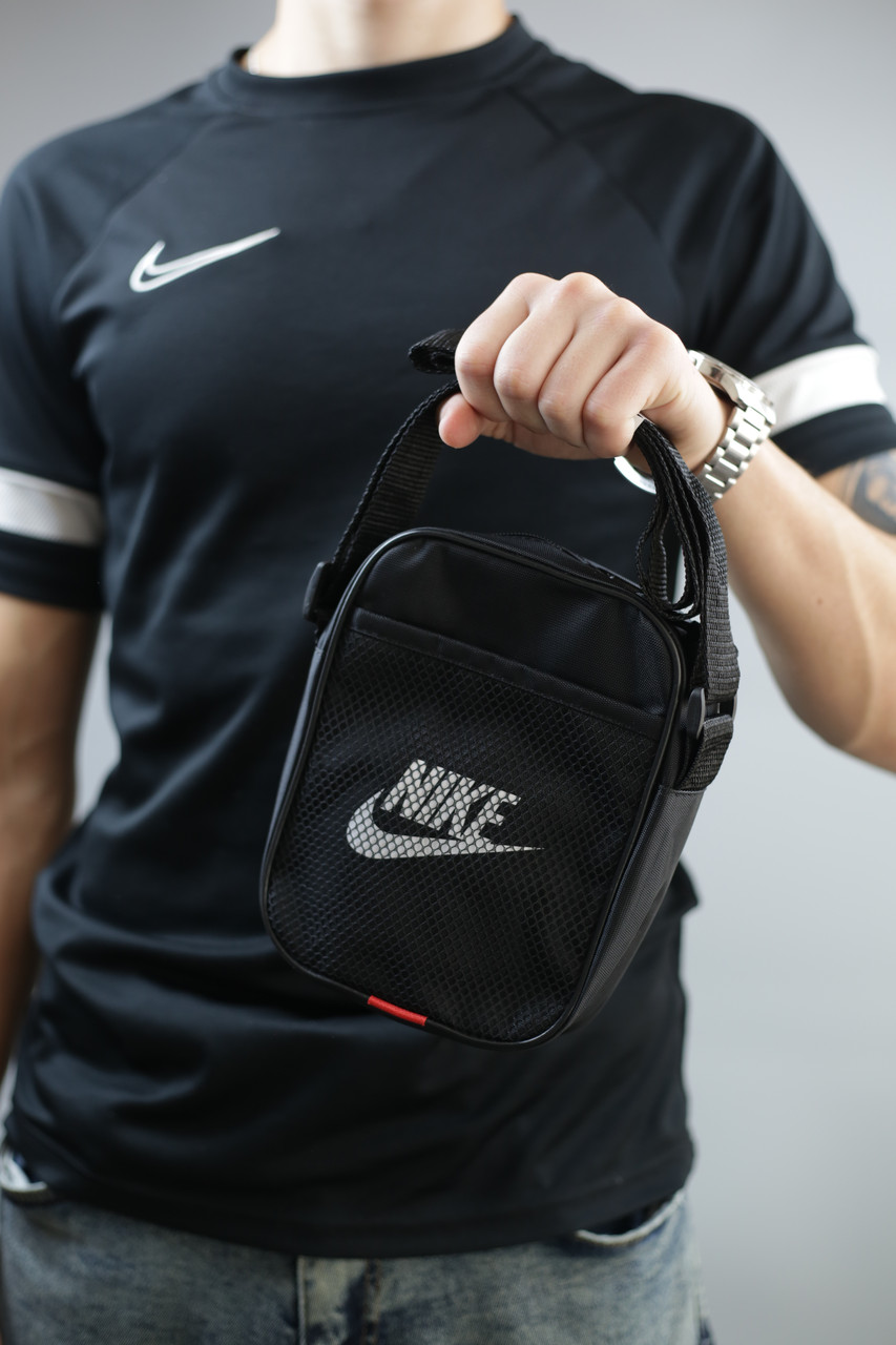 Сумка Nike чорна, сумка через плече Найк. Сумка месенджер найк. (ID ...