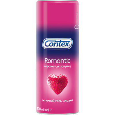 Интимный гель-смазка Contex Romantic с ароматом клубники (лубрикант) 100 мл (4820108005174) (ID ...