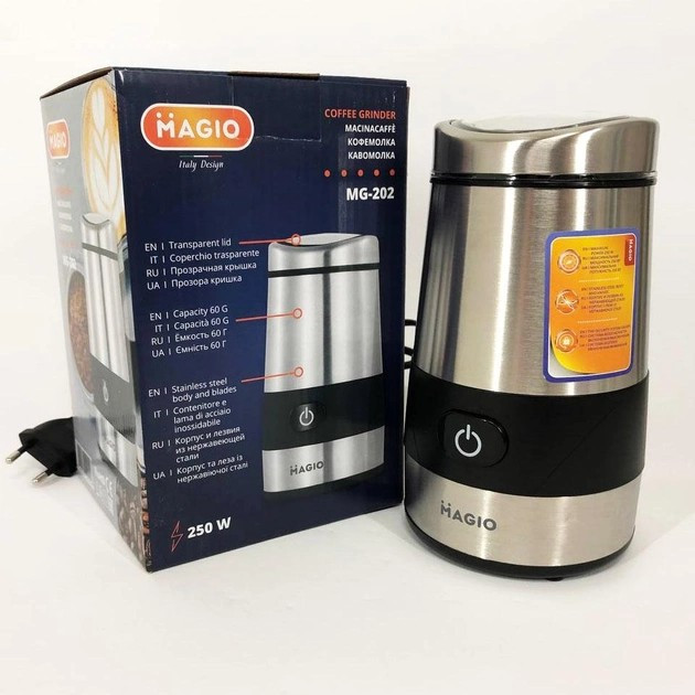 Кофемолка Magio 202MG 250вт (ID#2012984278), цена: 953 ₴, купить на Prom.ua