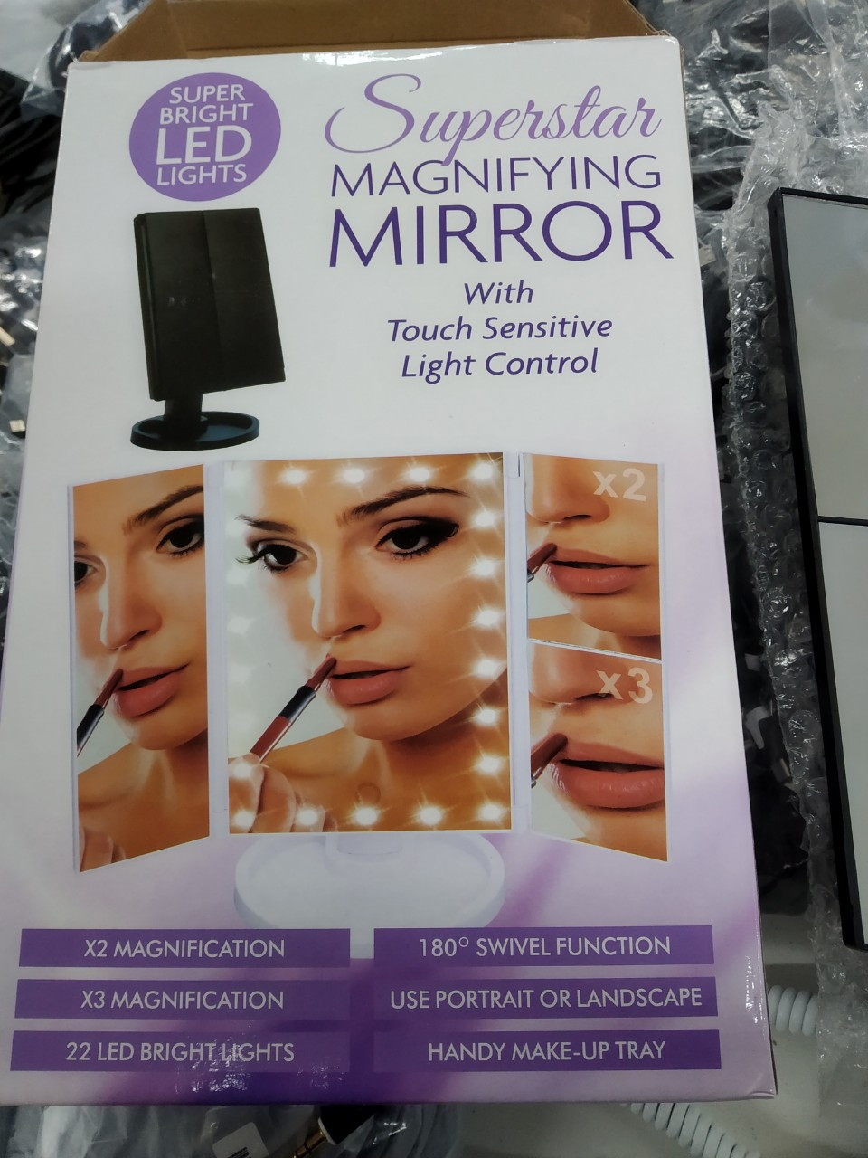 Дзеркало з Led підсвічуванням для макіяжу Superstar Magnifying Mirror лід Id 2013190397 цена