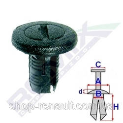 Купить Клипсу (держатель распорный) Romix C40976 RENAULT Clio Espace ...