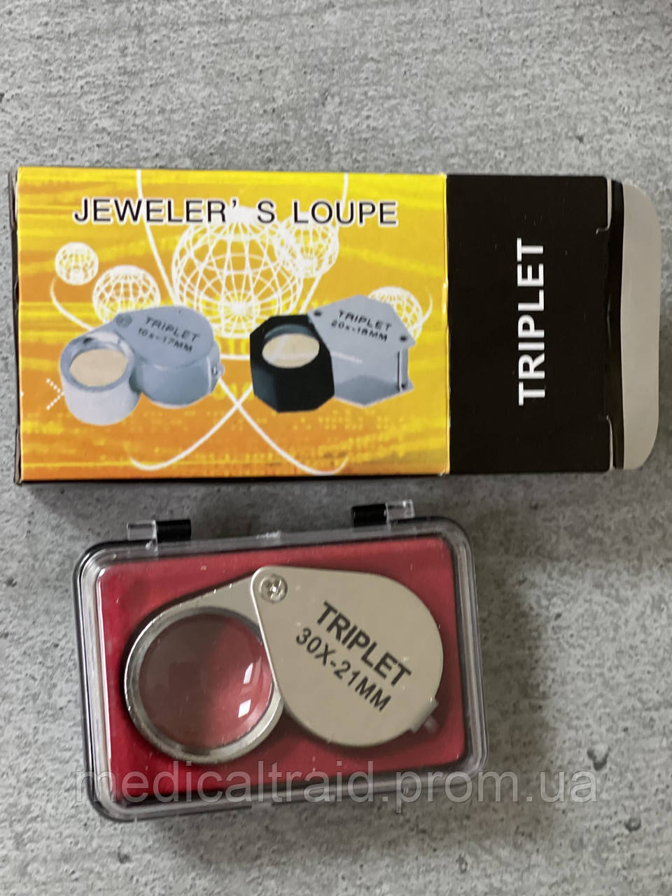 Лупа ювелірна TRIPLET 30х 21мм Silver (ID#2013906771), цена: 150 ...