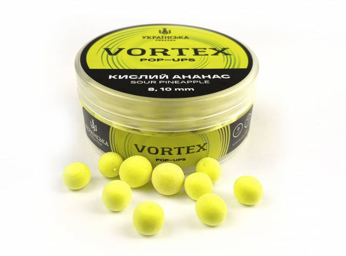 Поп-ап Українська Рибалка Pop-Up Vortex Кислий Ананас 8-10мм 25 грам ...