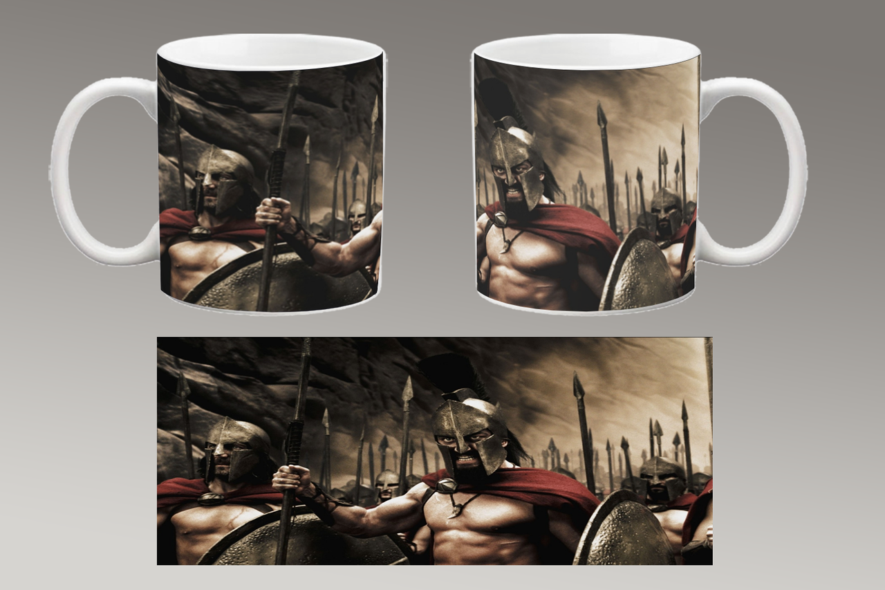 Чашка белая керамическая "300 спартанцев" The 300 Spartans Laska (ID ...