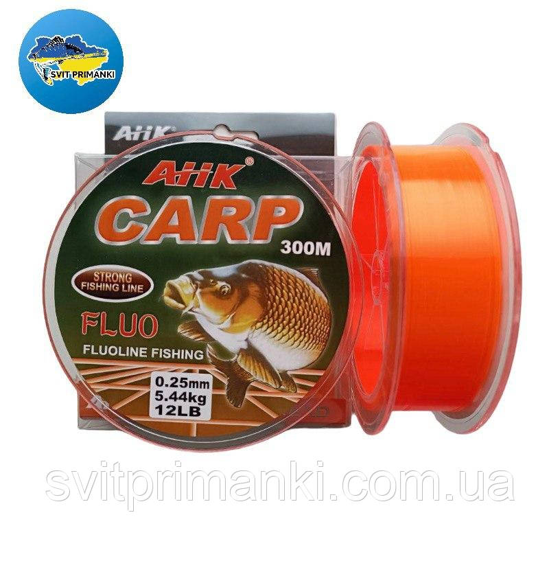 Коропова ліска, Риболовна ліска 300м Carp Sport Line Fluo 0.25мм (5 ...