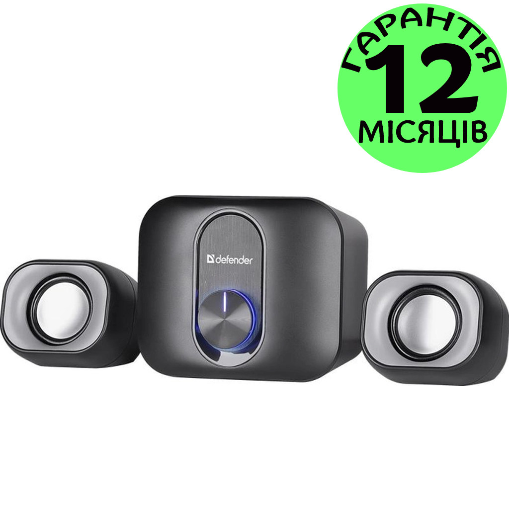 Колонки с сабвуфером Defender V13 USB, черные, акустическая система 2.1 ...