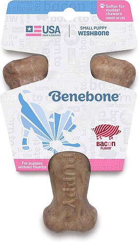 Іграшка для собак Benebone Puppy Wishbone (S, Bacon) (ID#2015344883 ...