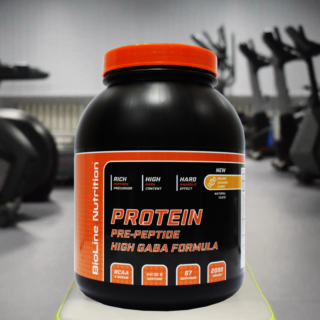 WHEY PROTEIN BIOLINE™ - 80% белка + GABA формула ( 2 кг / золотистая ...