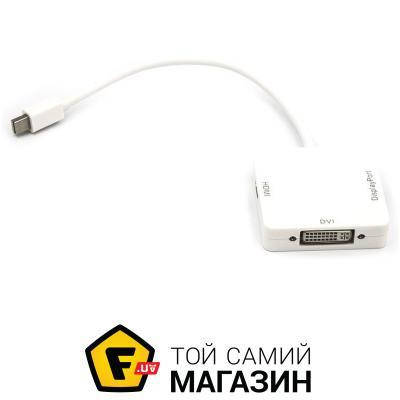 Переходник PowerPlant mini DisplayPort to DisplayPort/HDMI/DVI, 0.2м ...