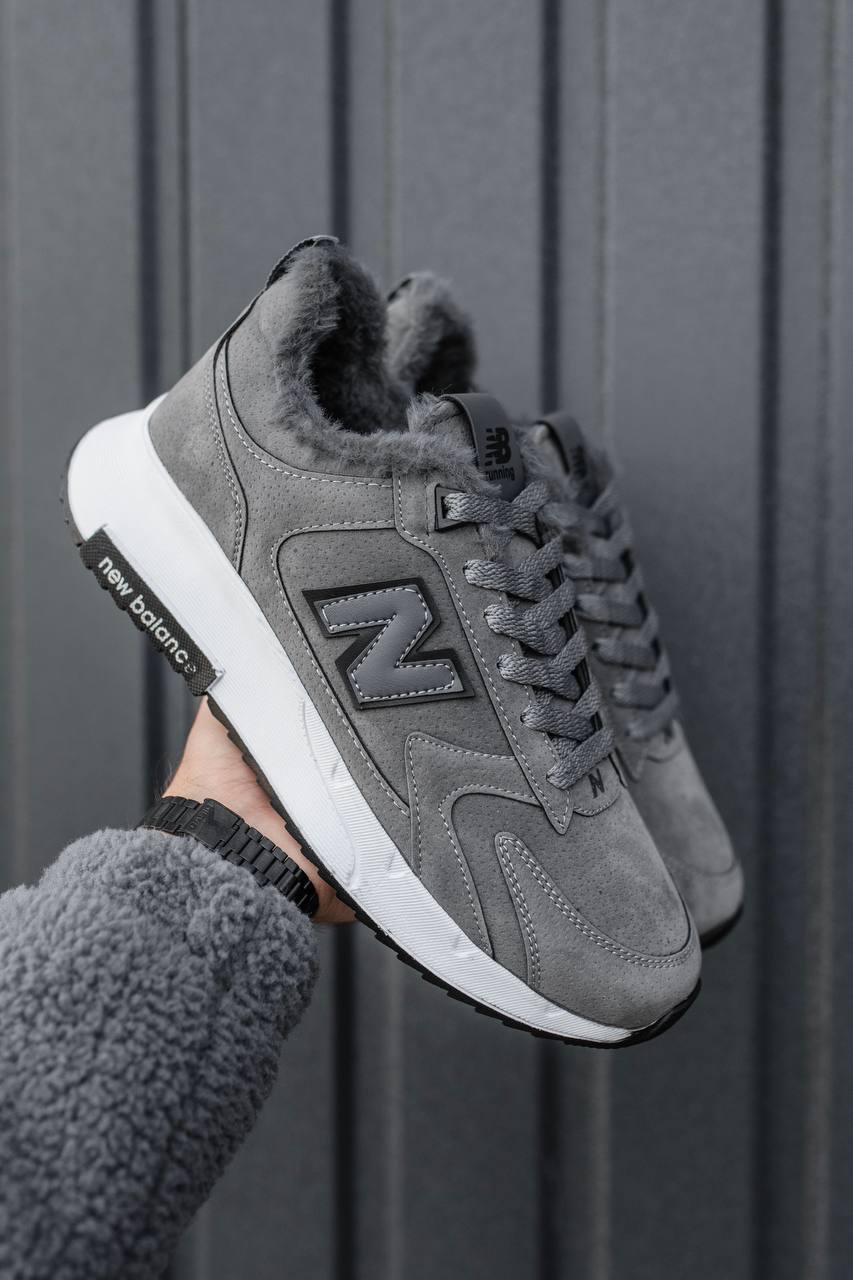 Зимние мужские кроссовки New Balance серые 41 с мехом Нью Баланс (ID ...