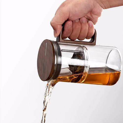 Китайський заварник, тіпод для чаю з кнопкою, скляний Bonston BP13, 500 мл (ID#2017618501), ціна ...