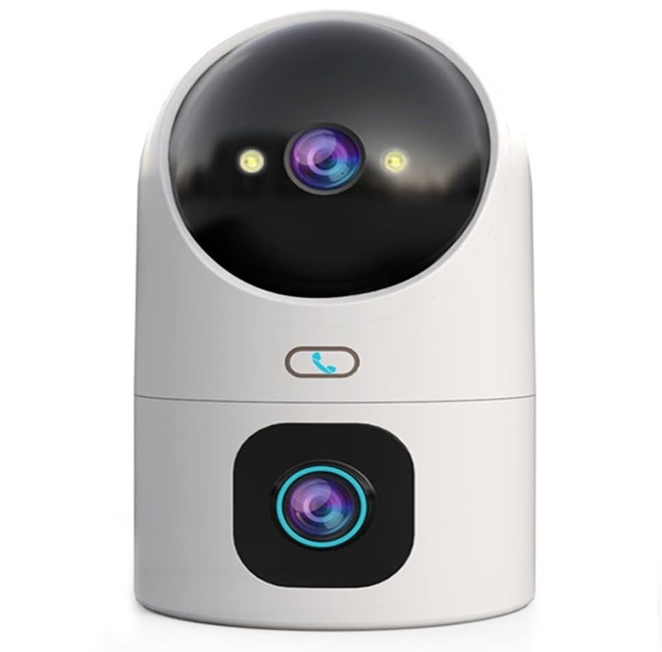 Поворотная IP-камера 4К с двумя объективами и записью звука Jooan Белая ...
